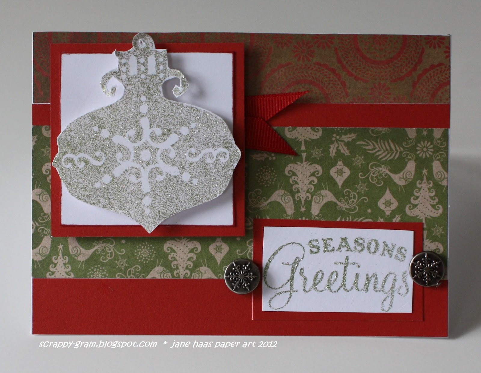 Scrappy-Gram's Designs: Pear and Partridge Christmas Cards