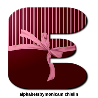 Letras con Lazo Rosa. Pink Lace Letters. - Oh my Alfabetos!