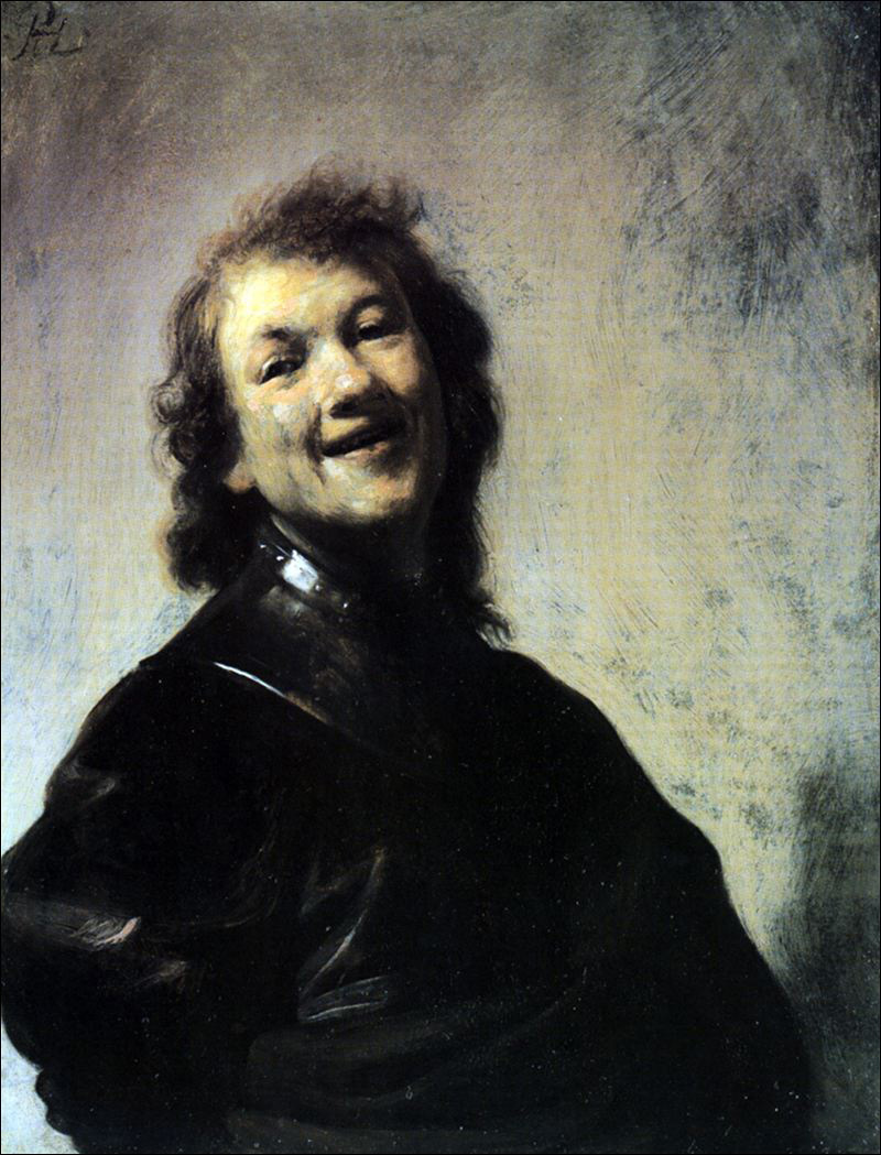 ORIGINAL PAINTINGS BY JILL SAUR: Rembrandt Laughing