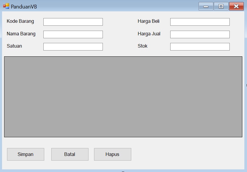Contoh Program Sederhana Vbnet Dengan Database Ms Access ~ Panduan Pemrograman Visual Basic