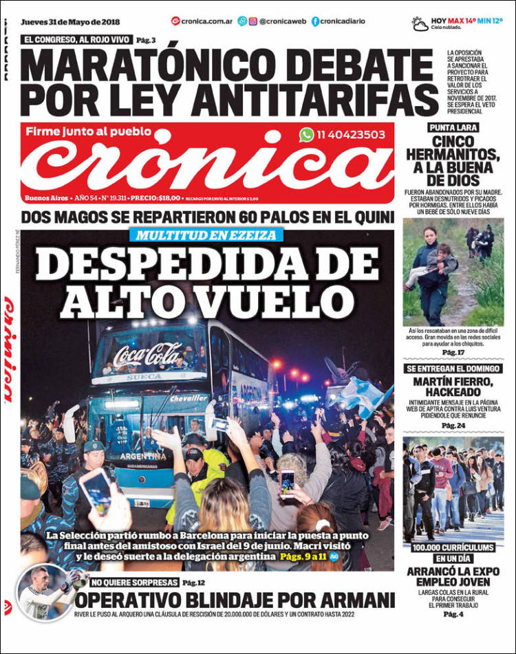 31ST MAY 2018 - NEWSPAPERS IN LATIN AMERICA | ONLY FOR ONLINE MEMBERS ...