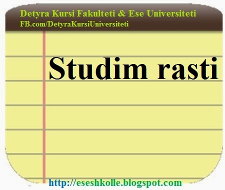 DETYRA KURSI ESE SHKOLLE: Studim rasti