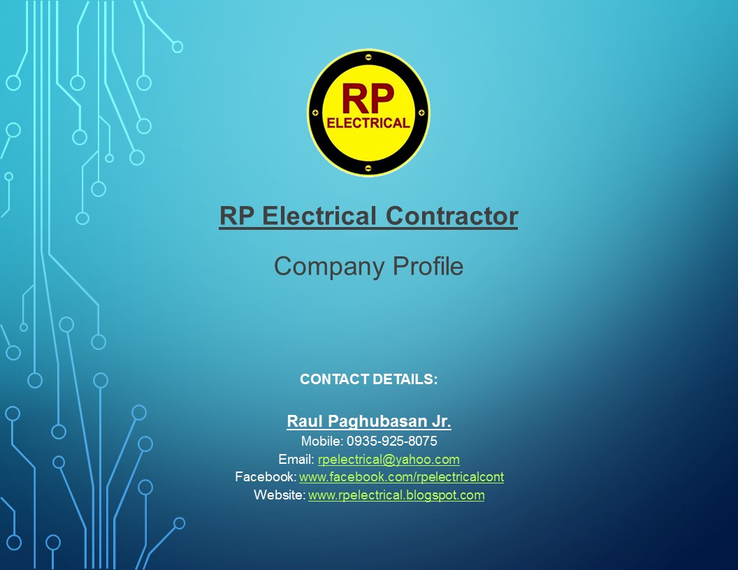 RP ELECTRICAL CONTRACTOR: COMPANY PROFILE
