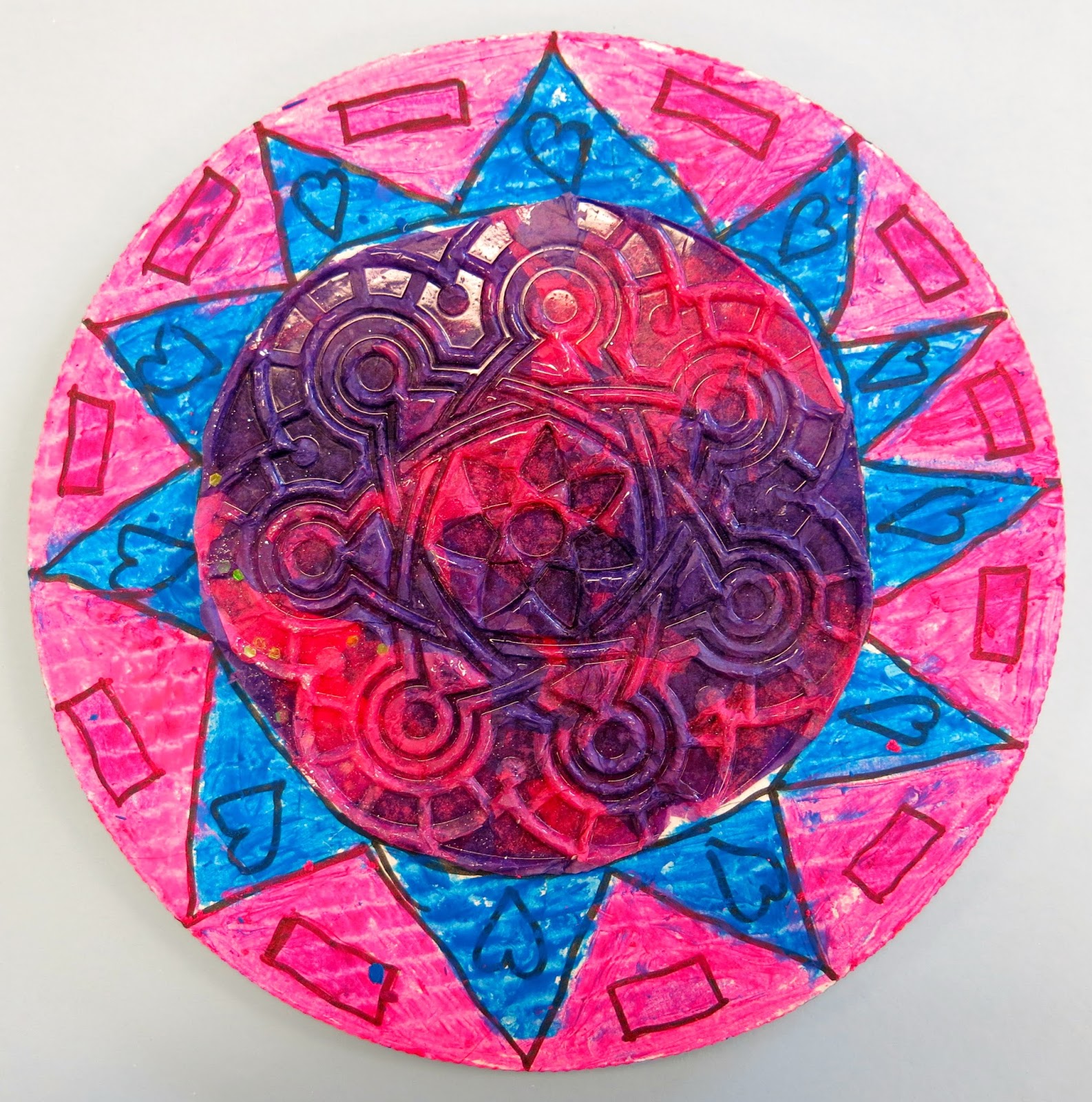 Cassie Stephens: In the Art Room: Dot Day Radial Designs by 3rd Grade