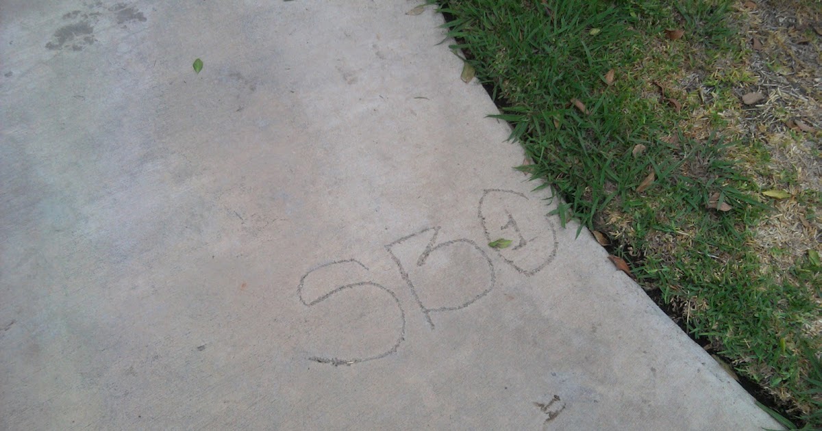 Santana block crip Compton ( sidewalk )