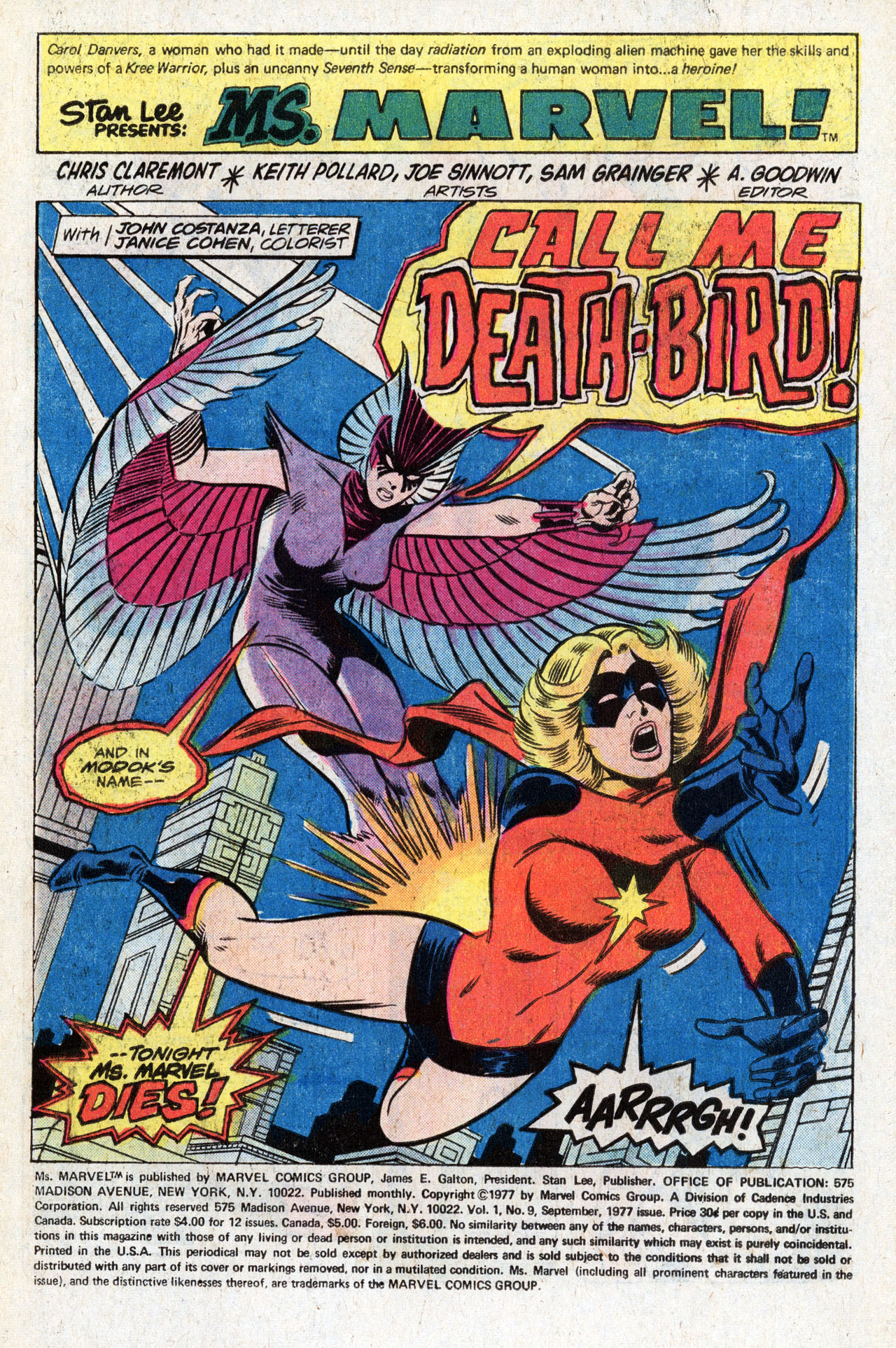 Read online Ms. Marvel (1977) comic - Issue #9