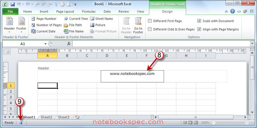 Create a macro name at the top (Header) of documents Microsoft Office ...