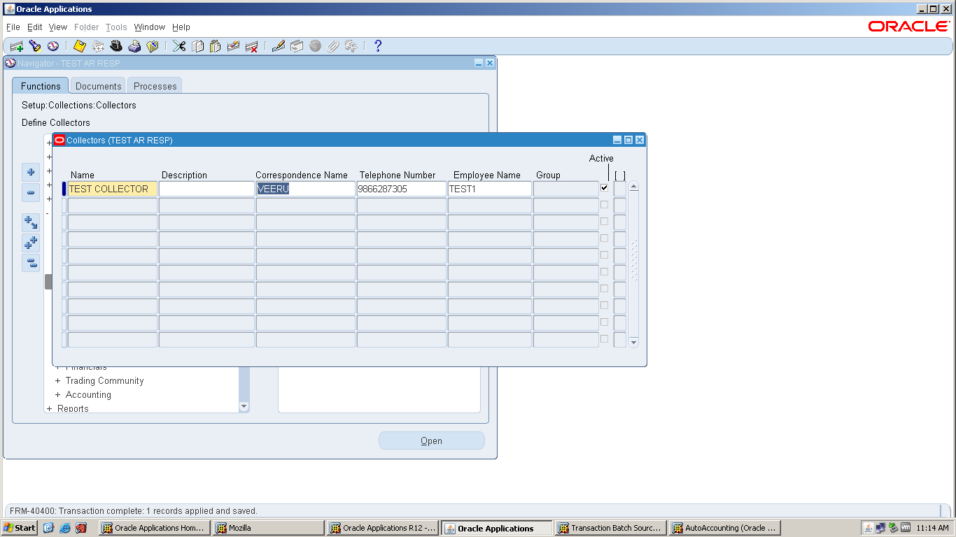 Oracle Apps Technical: Oracle Accounts Receivables Setup