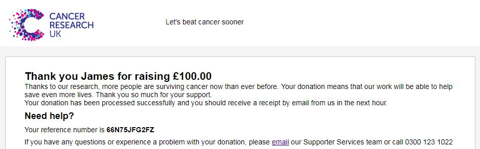 Makers eXperimenters and Operators: We donated £100 to Cancer Research ...