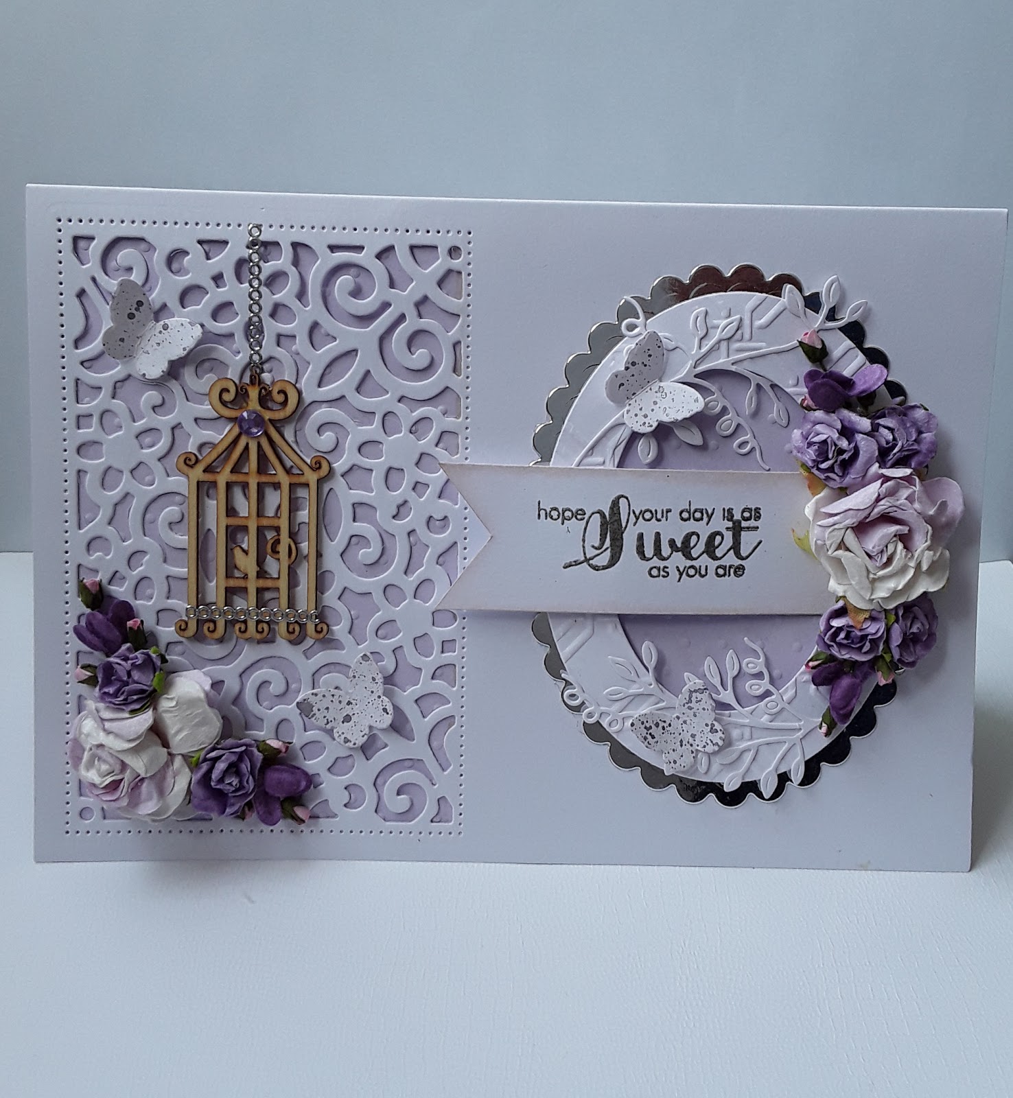 Sharon's Crafting Corner.: Floral card.