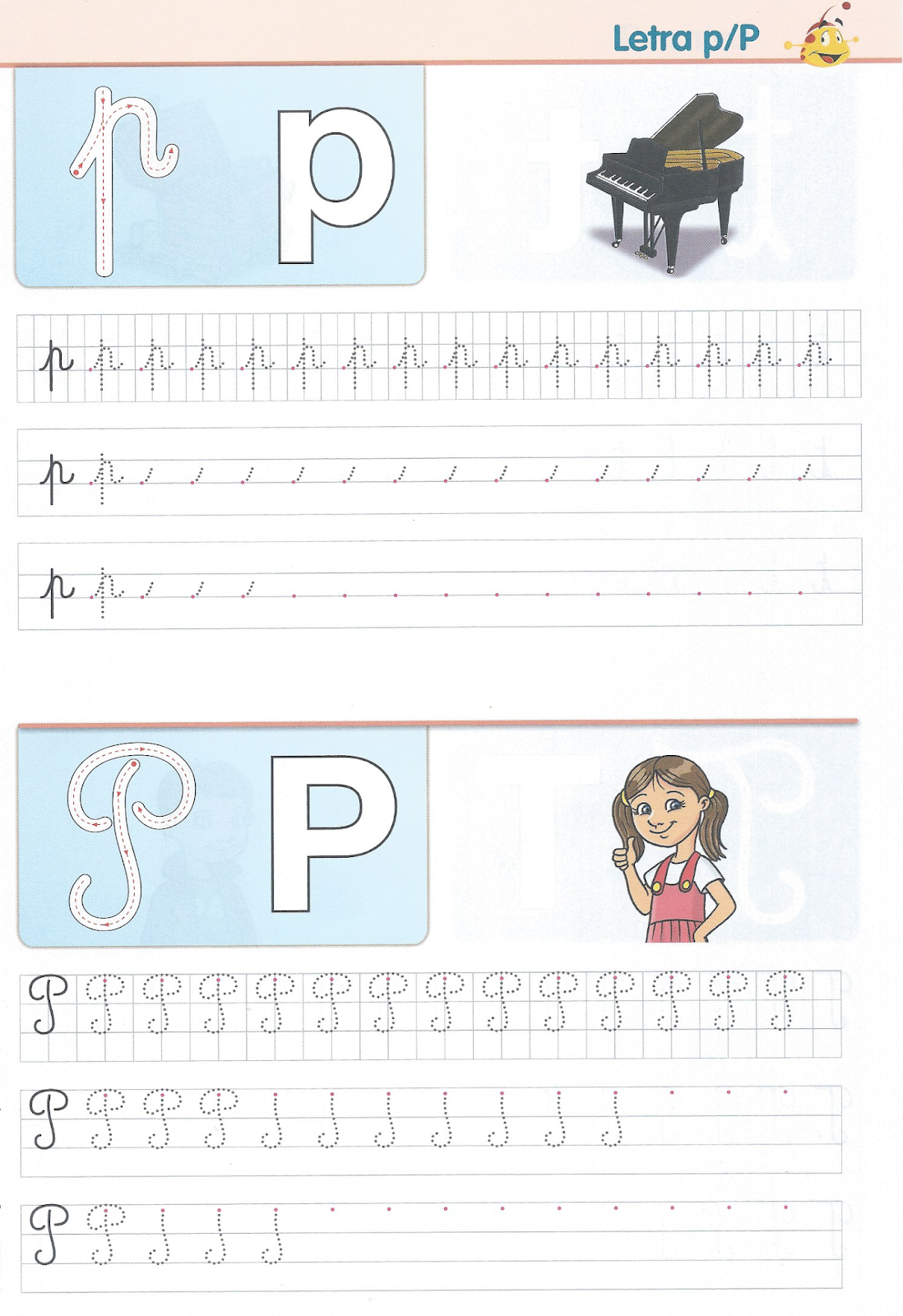 Aprende Brincando: Caligrafia - Letra P