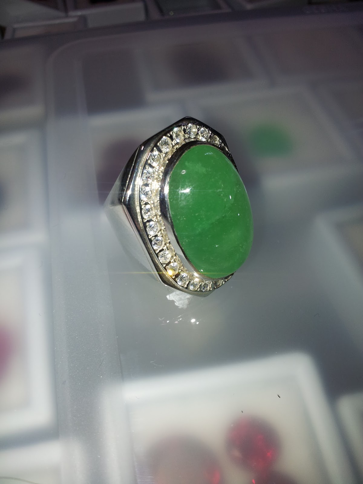 PERMATA IDAMANKU: CINCIN PERAK 925 PERMATA ZAMRUD COLUMBIA (CP37)