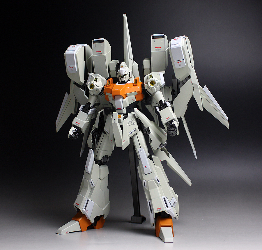 GUNDAM GUY: MG 1/100 ReZEL Type-C Defenser a + b Unit [GR] - Painted ...