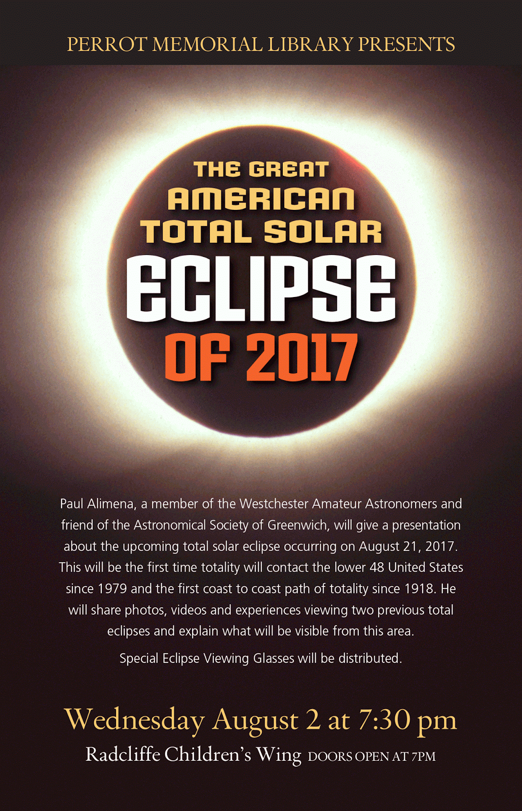 Upcoming Event: The Great American Total Solar Eclipse- A Talk with ...