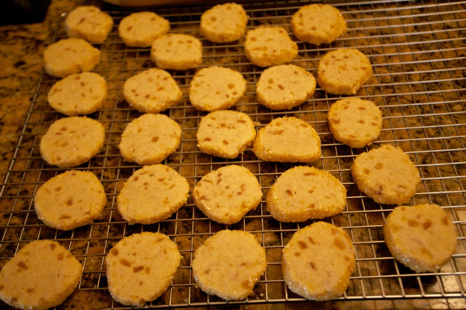 Candied Ginger Shortbread Cookies