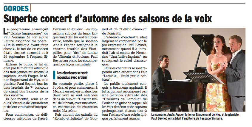 Les saisons de la voix