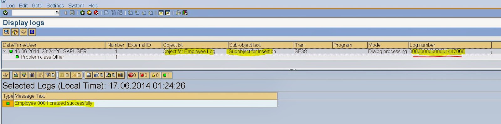 TECHSAP : SAP Application Log : Creation of application Log Object ...