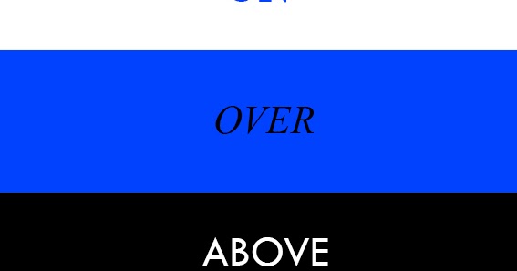 Vocabulary : On, Over, Above | COBA BAHASA INGGRIS