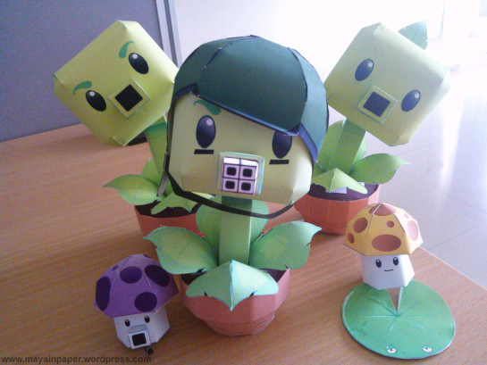 Papercraft de Plantas vs. Zombies | La Guarida Geek