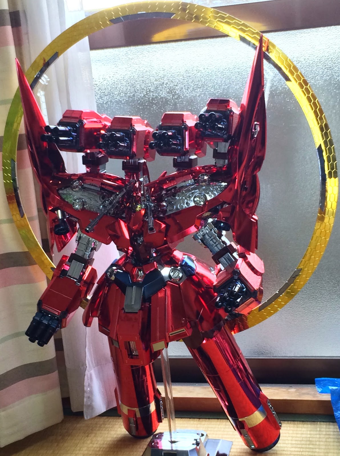 HGUC 1/144 Neo Zeong + Psycho Shard Chrome Plated Painted Build