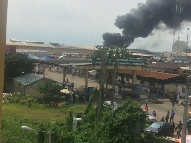Photos: Dangote spaghetti factory in Ikorodu is reportedly on fire