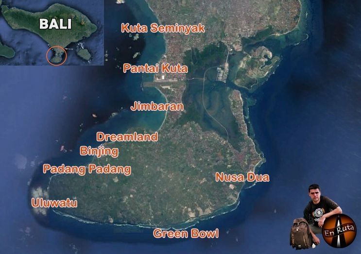 Las idílicas playas del sur de Bali (Indonesia)