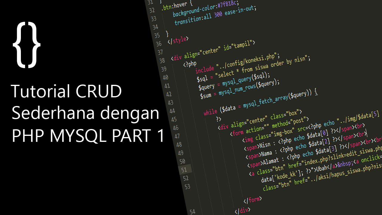 Tutorial Crud Sederhana Menggunakan Php Mysql Cod Plus Ing Tutorial Dan Informasi Pemrograman