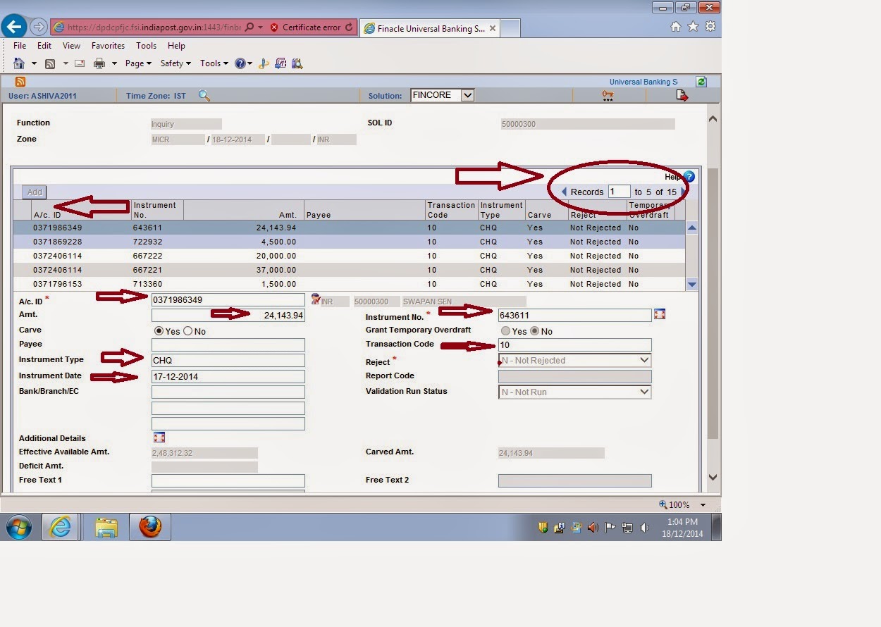 Step by step Inward Clearing procedure in DOP Finacle - POFINACLEGUIDE