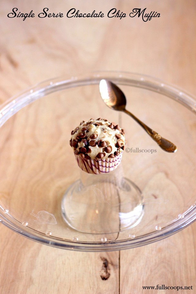 Single Serve Chocolate Chip Muffin ~ Full Scoops - A food blog with ...