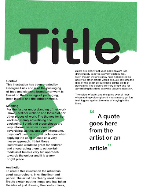 Abigail's graphics blog: magazine layout: development in illustrator