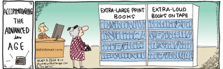 Mystery Fanfare: Cartoon of the Day: Accommodating Advanced Age