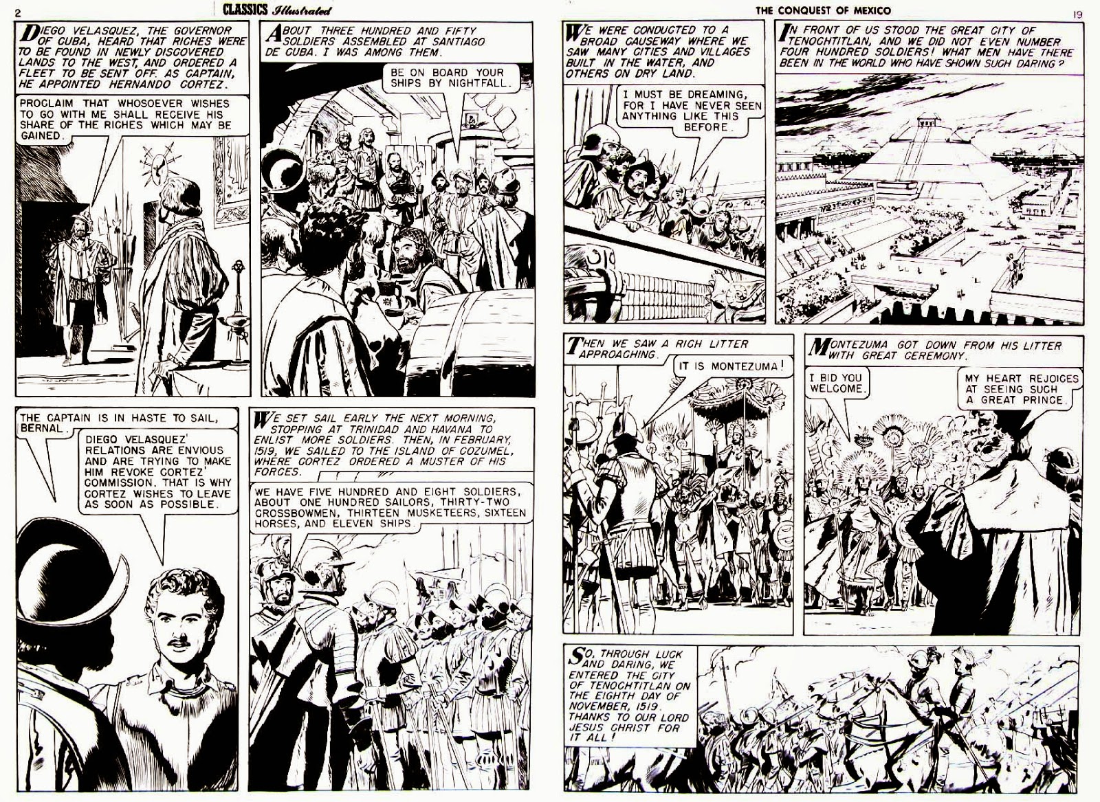 For Tenochtitlan, relation of a graphic novel: Comics I