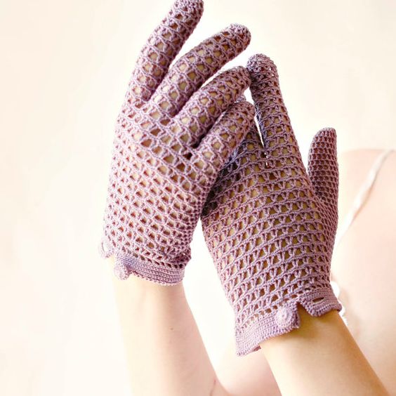 MANUSI CROSETATE ROMANIA: Manusi Crosetate Manual Scurte Plasa Lila ...