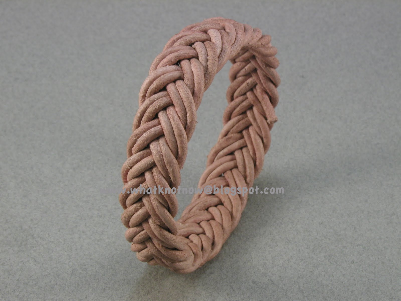 Knots and fiber bracelets: herringbone weave bracelet in brown leather ...