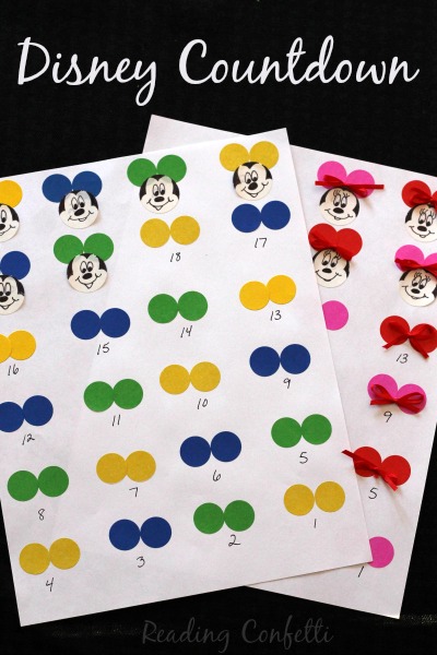 Easy Countdown to a Disney Vacation ~ Reading Confetti