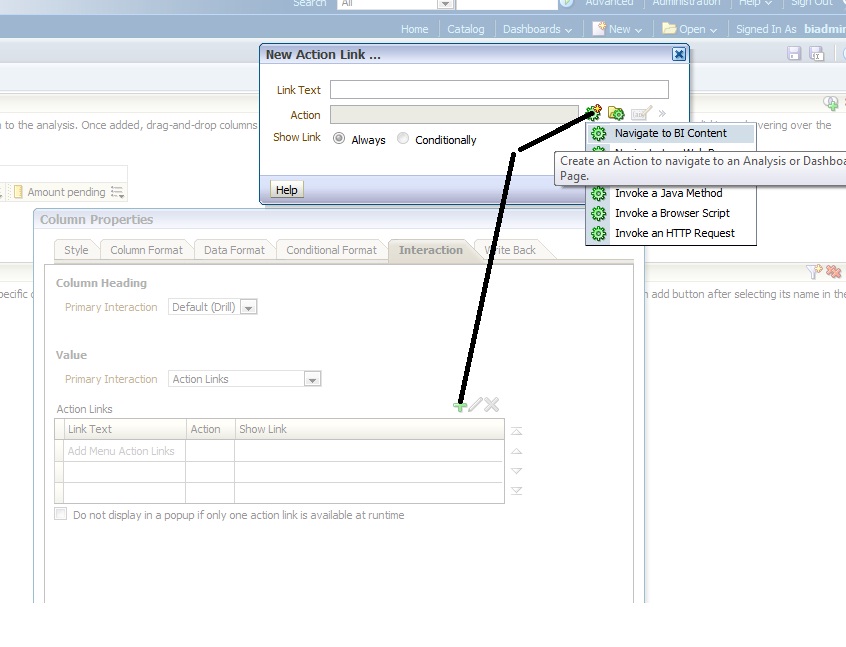OBIEE 11G: Configure Conditional Navigation Among Reports ~ Best Way To ...