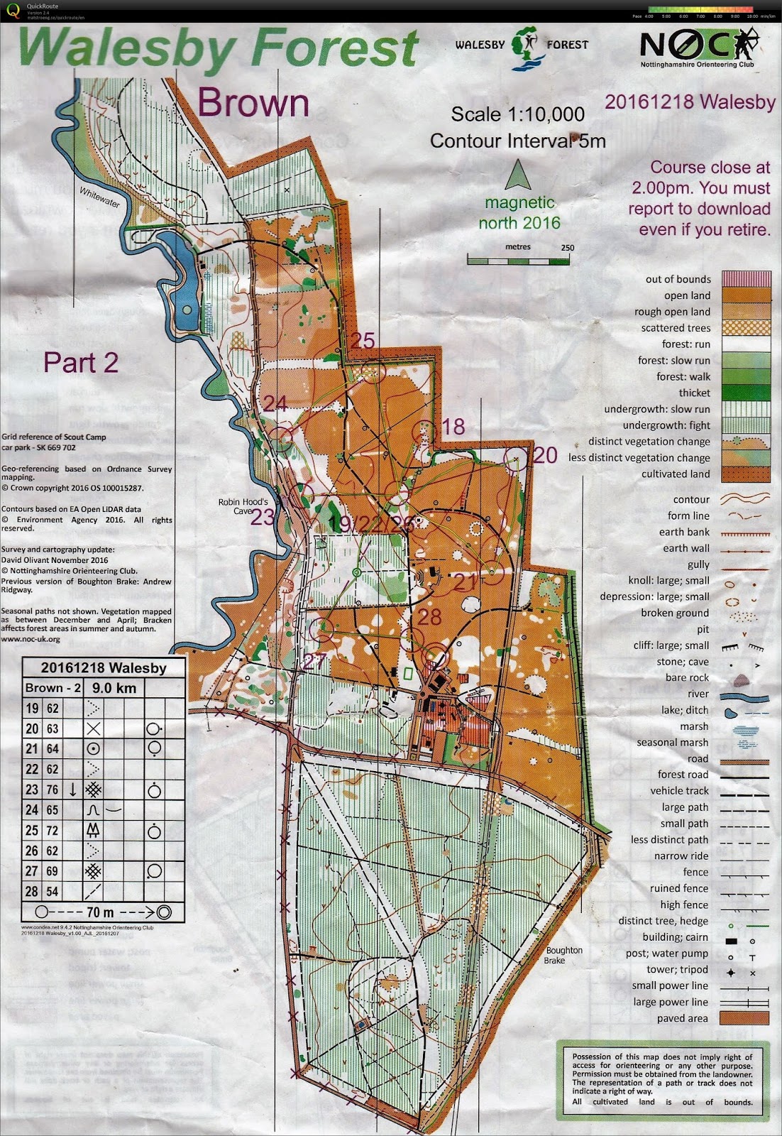 Orientēšanās kartes: Walesby Forest (Mansfield)