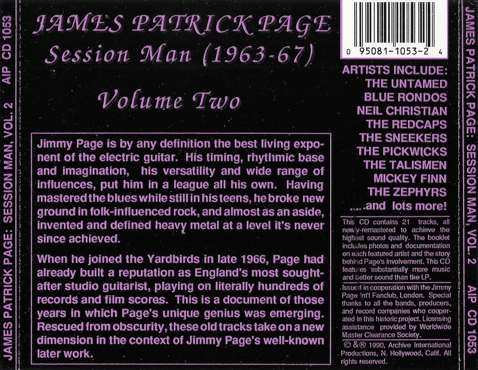 Pop On The Run: James Patrick Page (Jimmy Page) - Session Man, Vol. 1&2 ...