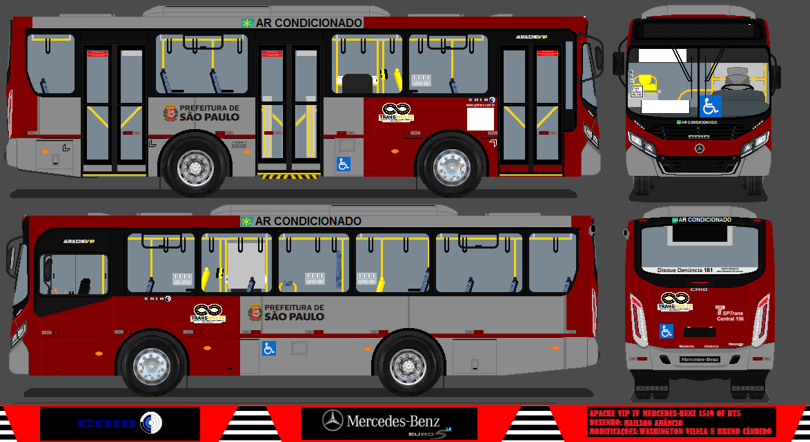 BUS ZONA LESTE SP: CAIO APACHE VIP IV MERCEDES-BENZ 1519 OF BT5 ...
