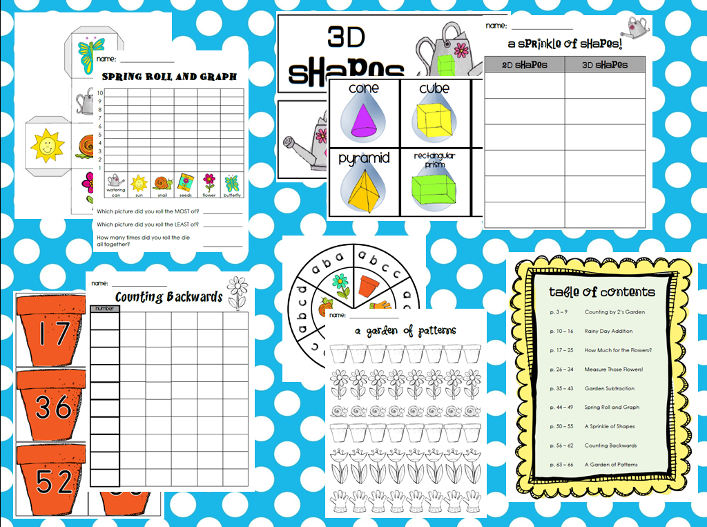 First Grade Garden: Spring Math Stations {Giveaway}