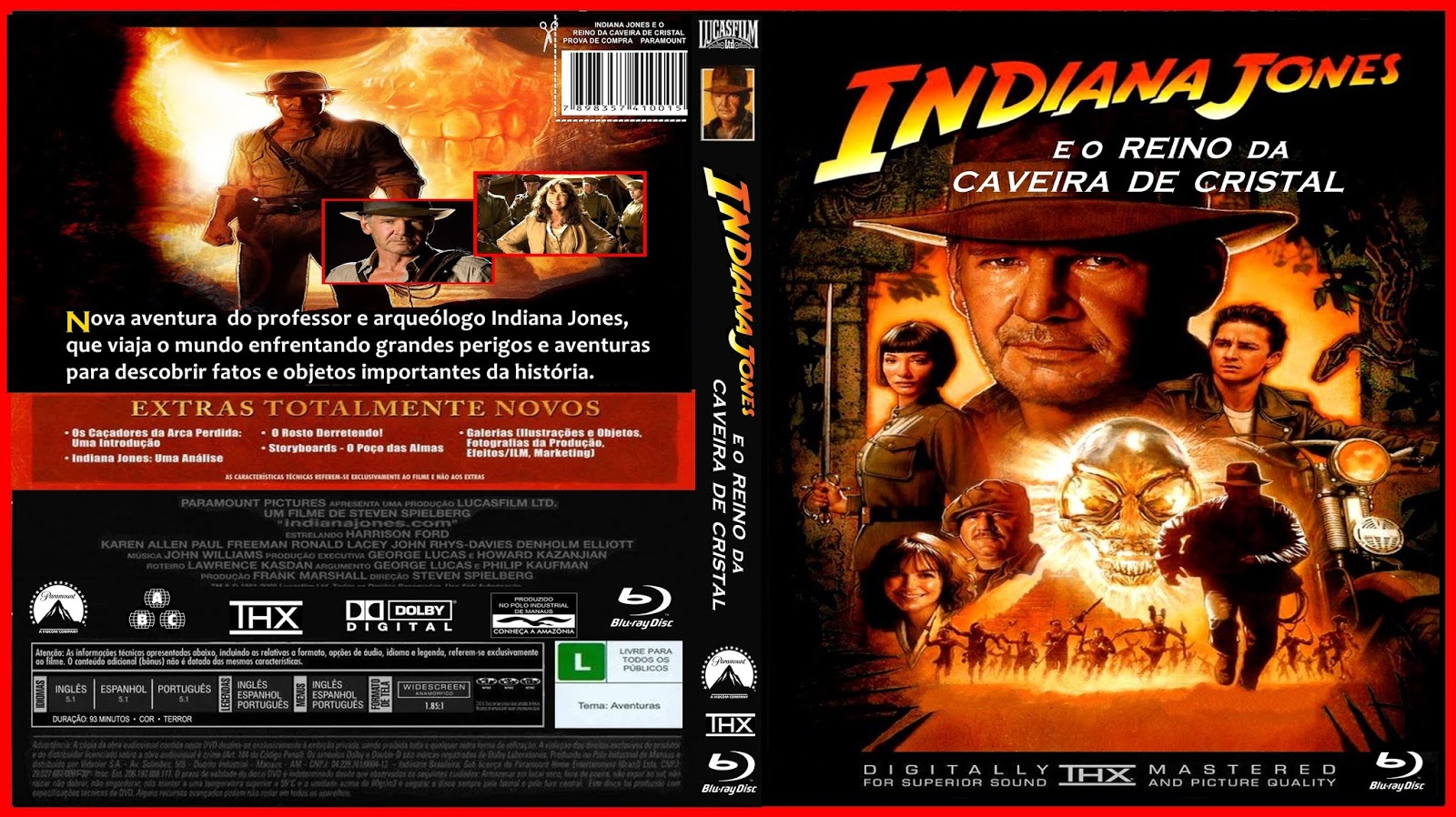 Capas Dvd R Gratis Coleção Indiana Jones Blu Ray