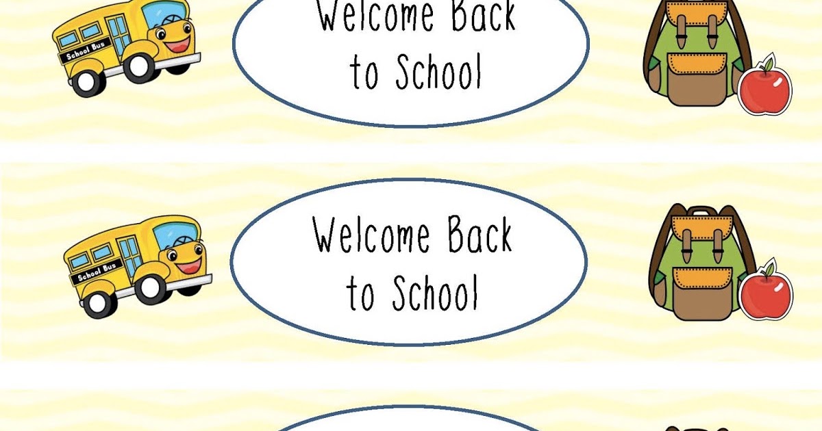 Classroom Freebies Too: Back to School Water Bottle Labels
