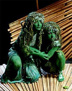 Two Green skinned Children from different world came out through a cave ...