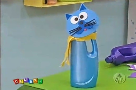 Professora Juce: 10 ideias para fazer gato com material Reciclado!!!