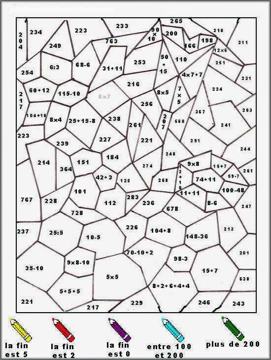 Coloriage Magique Calcul Fleur | Coloriage Magique CP
