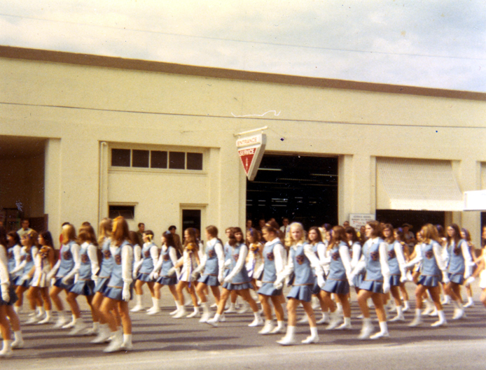 Joe Herring Jr.: Kerrville Tivy downtown pep rallies, around 1970