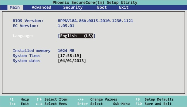 Netbook del Gobierno: Preparar BIOS para Bootear con Pendriver e ...