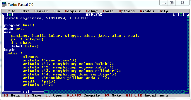 Tutorial Cara Membuat File Exe Dari Turbo Pascal 