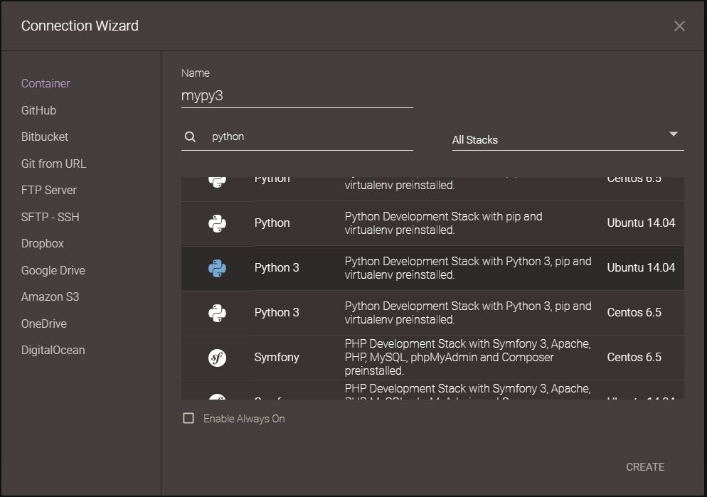 Development: Running TensorFlow in Codeanywhere