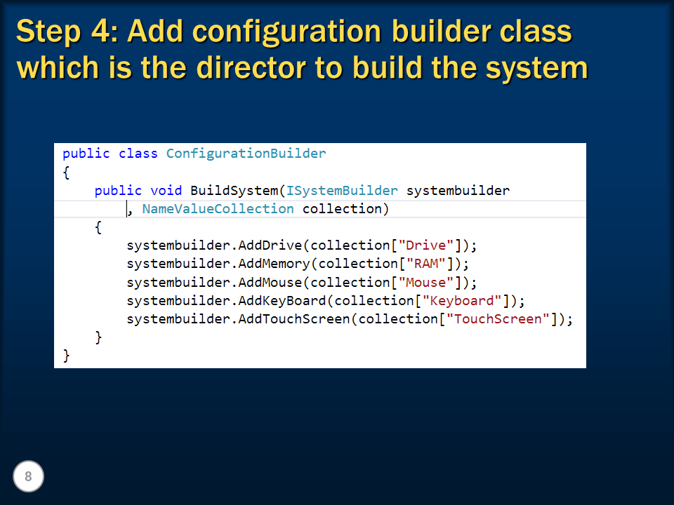 Sql Server Net And C Video Tutorial Builder Design Pattern Implementation Slides
